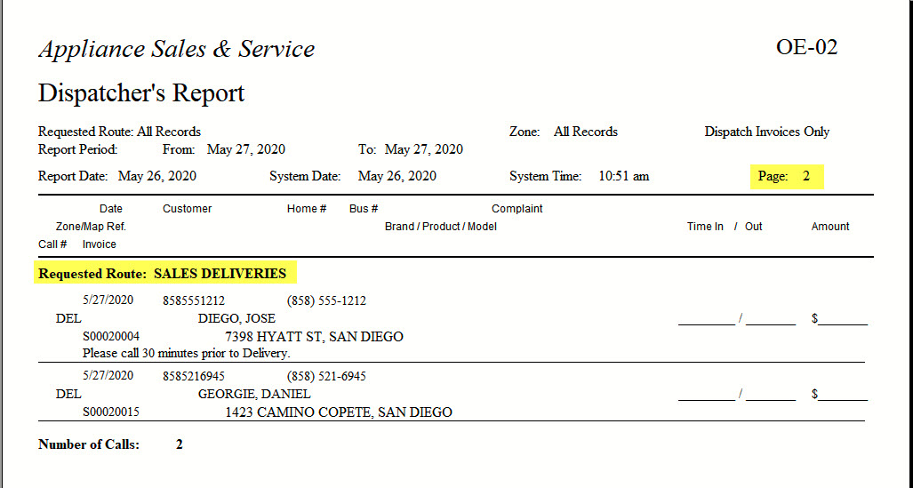 OE-02 Dispatcher's Report | EPASS Help Center