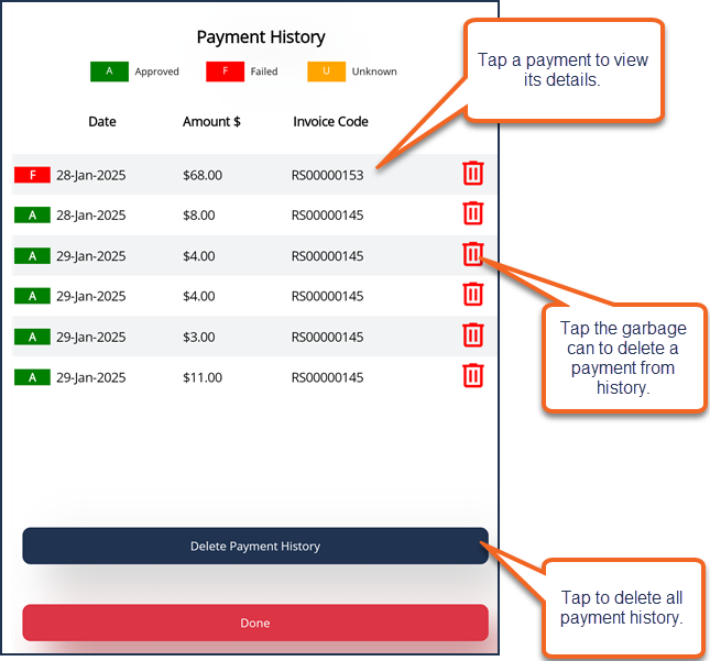 Viewing Payment History